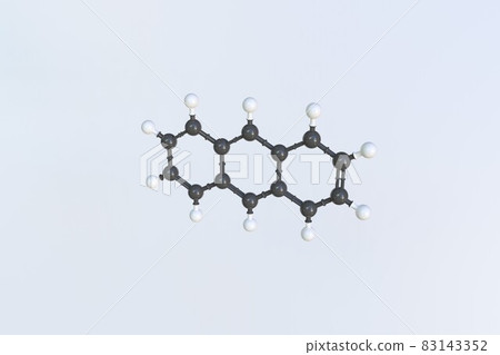 Molecule of anthracene, isolated molecular... - Stock Illustration ...