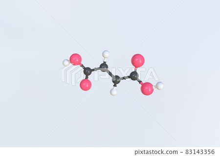 Fumaric acid molecule, scientific molecular... - Stock Illustration ...