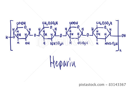 Heparin chemical structure. Vector illustration... - Stock Illustration ...
