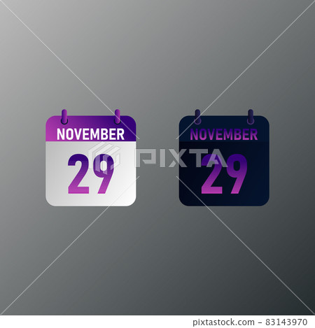 November daily calendar icon in flat design... - Stock Illustration ...