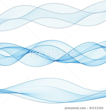 A set of color waves. Vector abstract lines - Stock Illustration ...