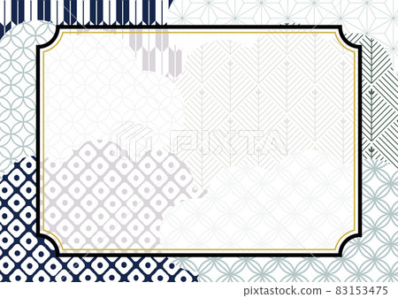 Japanese modern background frame material... - Stock Illustration ...