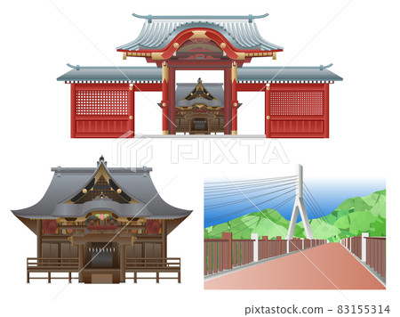 Chichibu Shrine Chichibu Bridge - Stock Illustration [83155314] - PIXTA