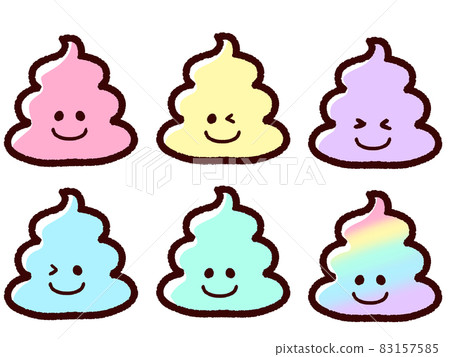 Dream cute poop character set - Stock Illustration [83157585] - PIXTA