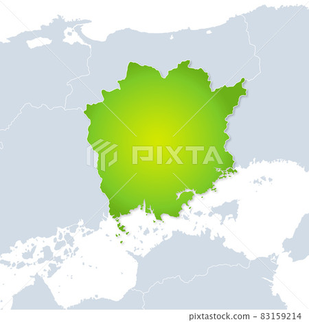 Okayama Prefecture Map - Stock Illustration [83159214] - PIXTA