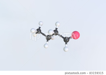 Butyraldehyde molecule, isolated molecular... - Stock Illustration ...