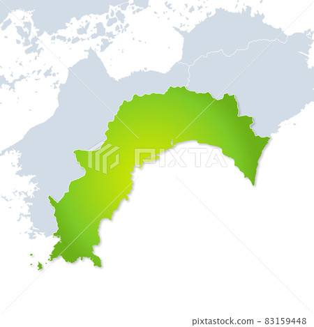 Kochi Prefecture Map - Stock Illustration [83159448] - PIXTA