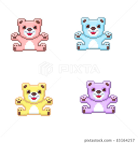 Pastel bear, 4 colors - Stock Illustration [83164257] - PIXTA