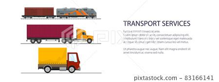 Transportation and cargo services banner - Stock Illustration [83166141 ...