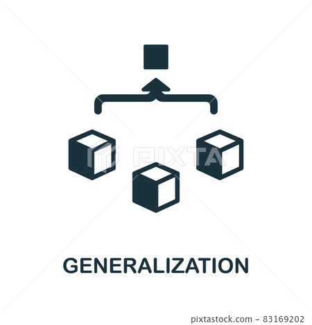 Generalization icon. Monochrome sign from... - Stock Illustration ...