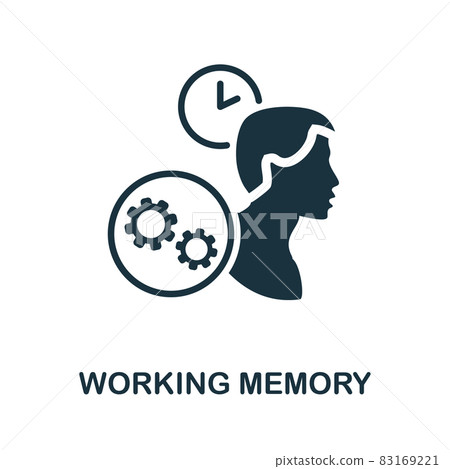Working Memory icon. Monochrome sign from... - Stock Illustration ...