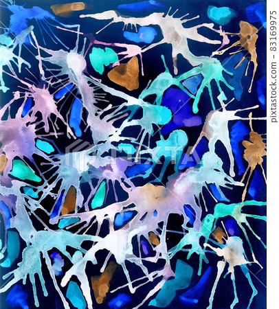 Abstract painting with splashes of watercolors - Stock Illustration ...