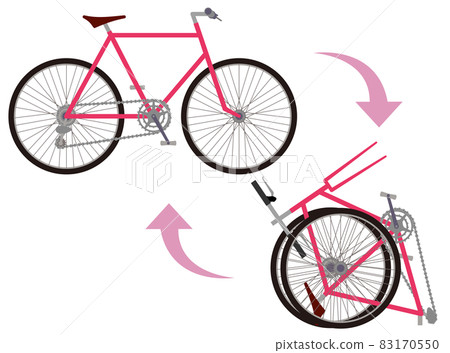 Illustration of a foldable bicycle cross bike - Stock Illustration ...