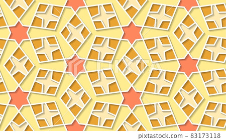 Arabic seamless girih pattern with classic... - Stock Illustration ...