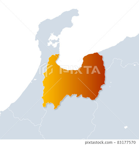 Toyama Prefecture Map - Stock Illustration [83177570] - PIXTA