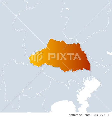 Saitama Prefecture Map - Stock Illustration [83177607] - PIXTA