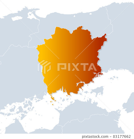 Okayama Prefecture Map - Stock Illustration [83177662] - PIXTA