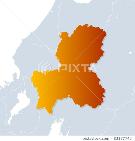 Gifu Prefecture Map - Stock Illustration [83177743] - PIXTA