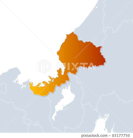 Fukui Prefecture Map - Stock Illustration [83177750] - PIXTA