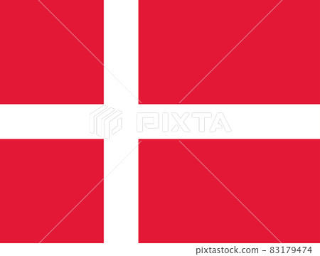 National flag of Denmark original size and... - Stock Illustration ...