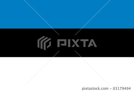 National flag of Estonia original size and...-插圖素材 [83179494] - PIXTA圖庫