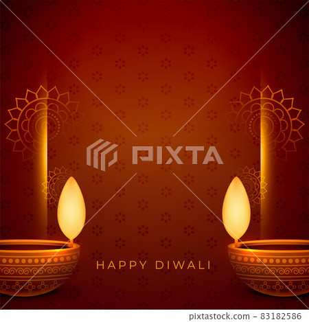 Deepavali Cards Design Vector Illustration Or Greeting Card Of Diwali
