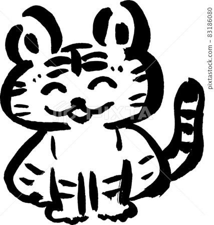 Tora's brush illustration - Stock Illustration [83186080] - PIXTA