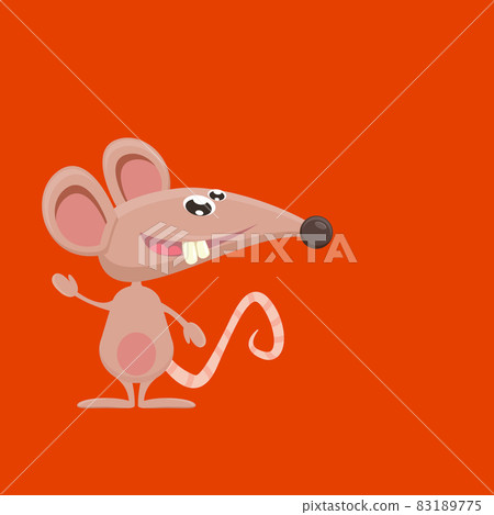 Vector cartoon funny mouse animal isolated on... - Stock Illustration ...