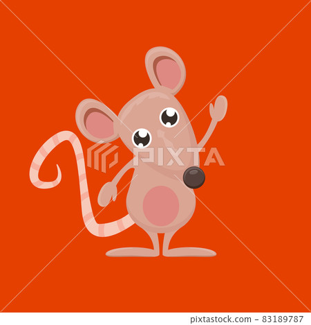 Vector cartoon funny mouse animal isolated on... - Stock Illustration ...