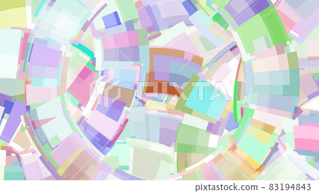 CG background material: Many donut-shaped squares - Stock Illustration ...