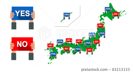 Election Japan Map, Vector Illustration... - Stock Illustration ...