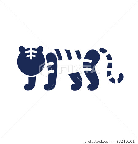 It is an illustration of a pictogram of a tiger... - Stock Illustration ...