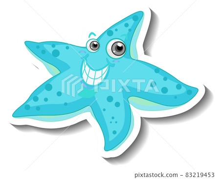 Cute Blue Starfish Clipart