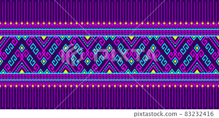 Magenta Turquoise Symmetry Geometric Tribe or... - Stock Illustration ...