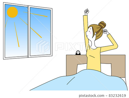 Young woman getting up - Stock Illustration [83232619] - PIXTA