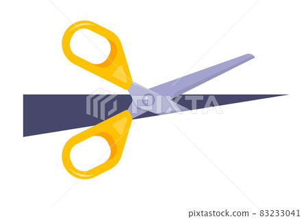 cut color paper with scissors. - Stock Illustration [83233041] - PIXTA