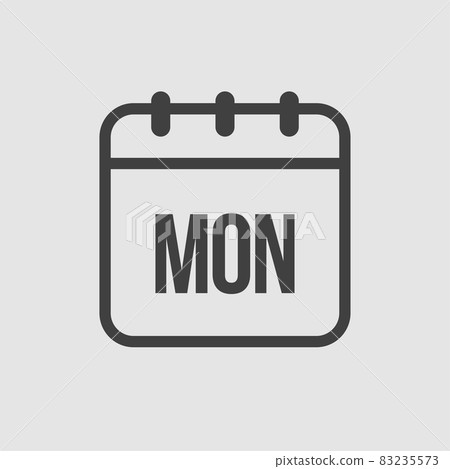 Template icon page calendar, day of week Monday - Stock Illustration ...