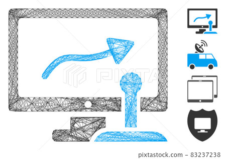 Hatched Remote Monitoring Vector Mesh - Stock Illustration [83237238 ...