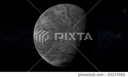 Dwarf planet space 3D CG background wallpaper - Stock Illustration ...