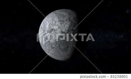 Dwarf planet space 3D CG background wallpaper - Stock Illustration ...