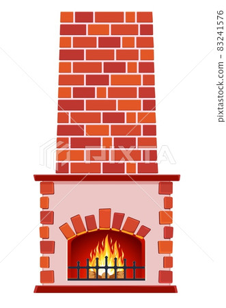 Winter interior bonfire. - Stock Illustration [83241576] - PIXTA