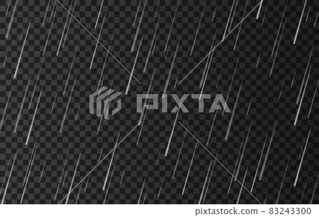 Rain drops isolated on transparent background. - Stock Illustration ...