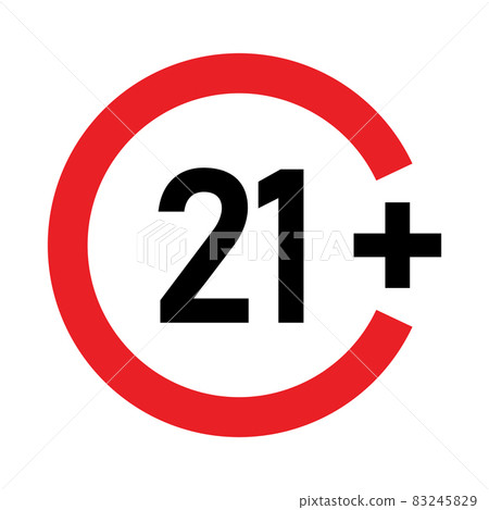 21 plus sign age restrictions. - Stock Illustration [83245829] - PIXTA