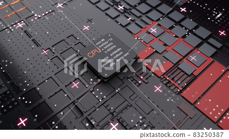 Abstract Central Computer Processors Concept - Stock Illustration ...