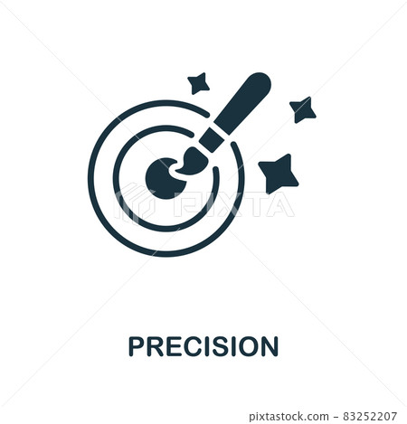 Precision icon. Monochrome sign from graphic... - Stock Illustration ...