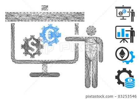 Network International Banking Project Vector Mesh - Stock Illustration ...