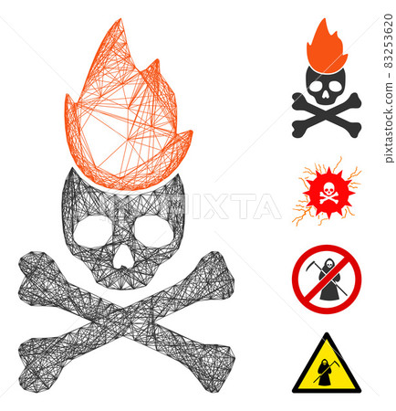 Net Hell Fire Vector Mesh - Stock Illustration [83253620] - PIXTA