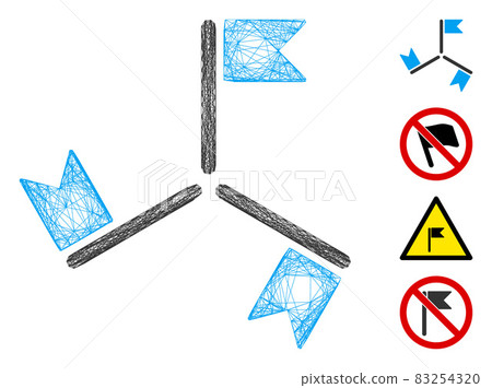 Net Flags Vector Mesh - Stock Illustration [83254320] - PIXTA