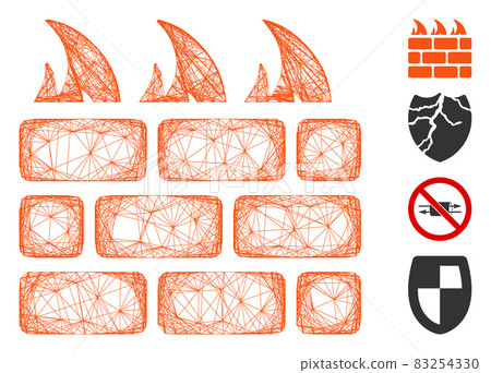 Network Firewall Vector Mesh - Stock Illustration [83254330] - PIXTA