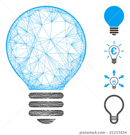 Net Bulb Vector Mesh - Stock Illustration [83255834] - PIXTA